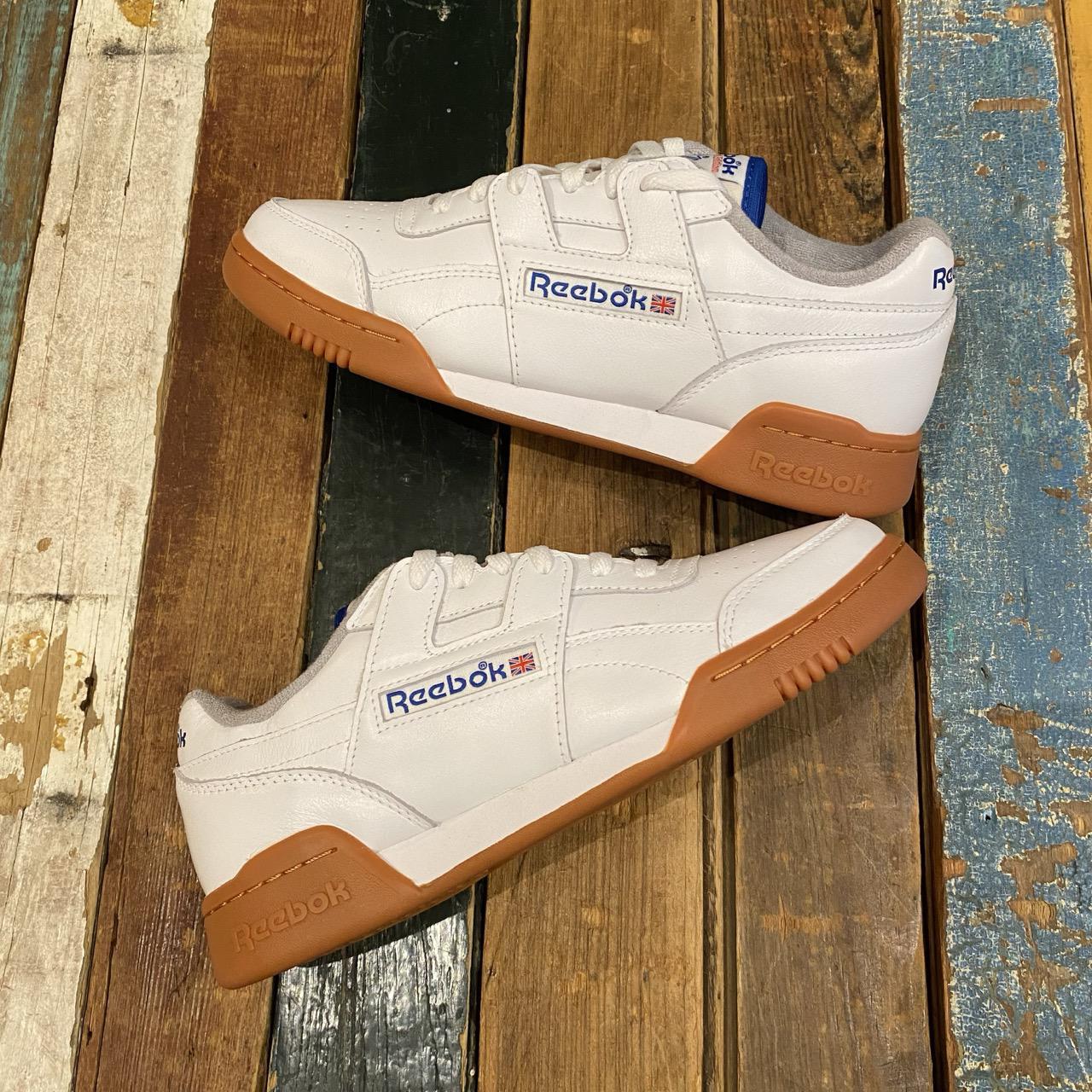 Reebok Workout PLUS (White/Blue/Gum) – humidity