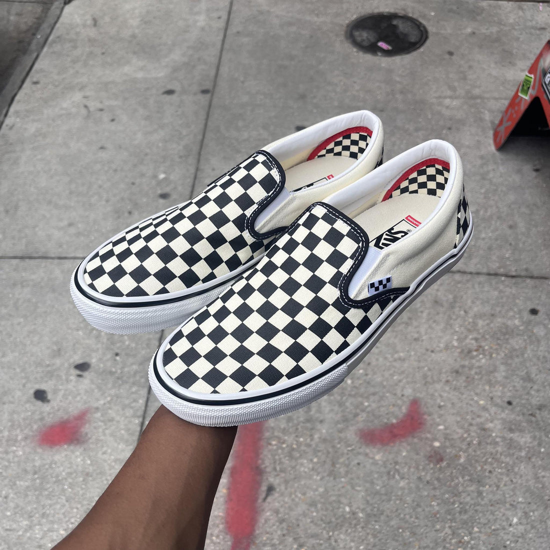 Vans Skate Slip-On [Checkerboard/Off White] – humidity